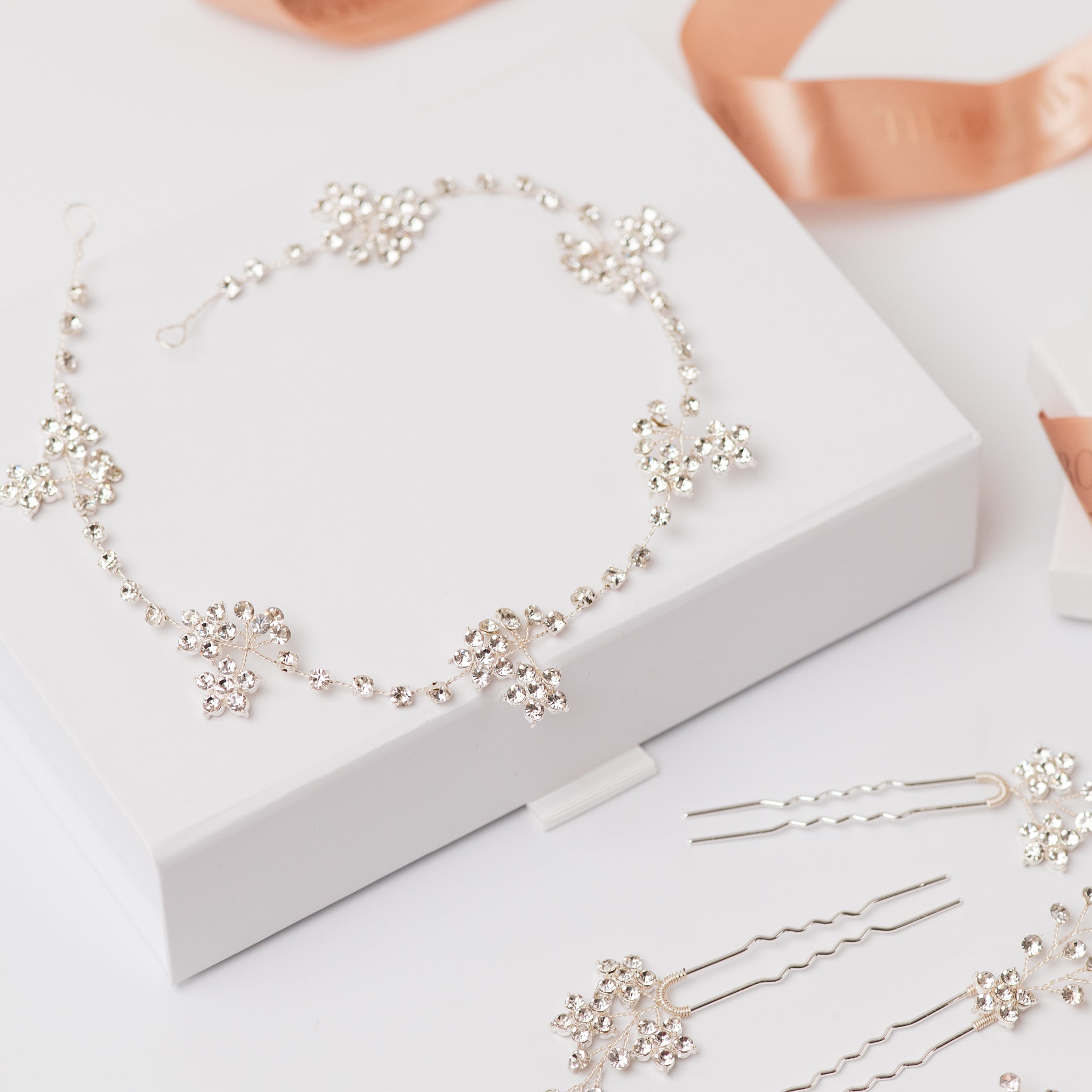 Rebecca Pins & Roselyn Vine - Silver Bridal Hair Pins – The Bobby Pin