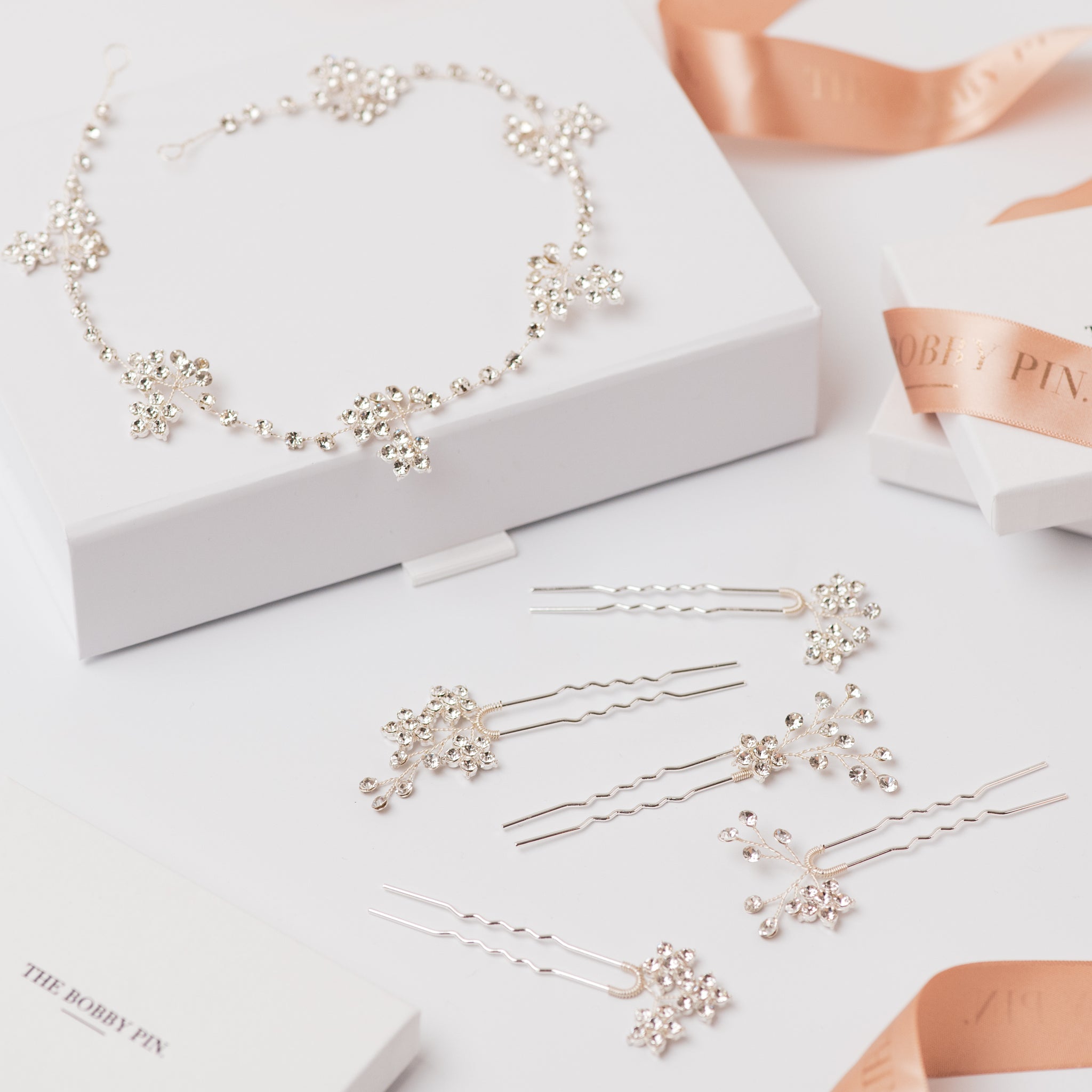 Rebecca Pins & Roselyn Vine - Silver Bridal Hair Pins – The Bobby Pin