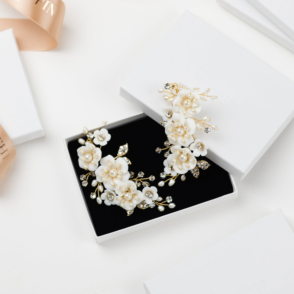 Sarai - Gold & Silver Bridal Earrings – The Bobby Pin