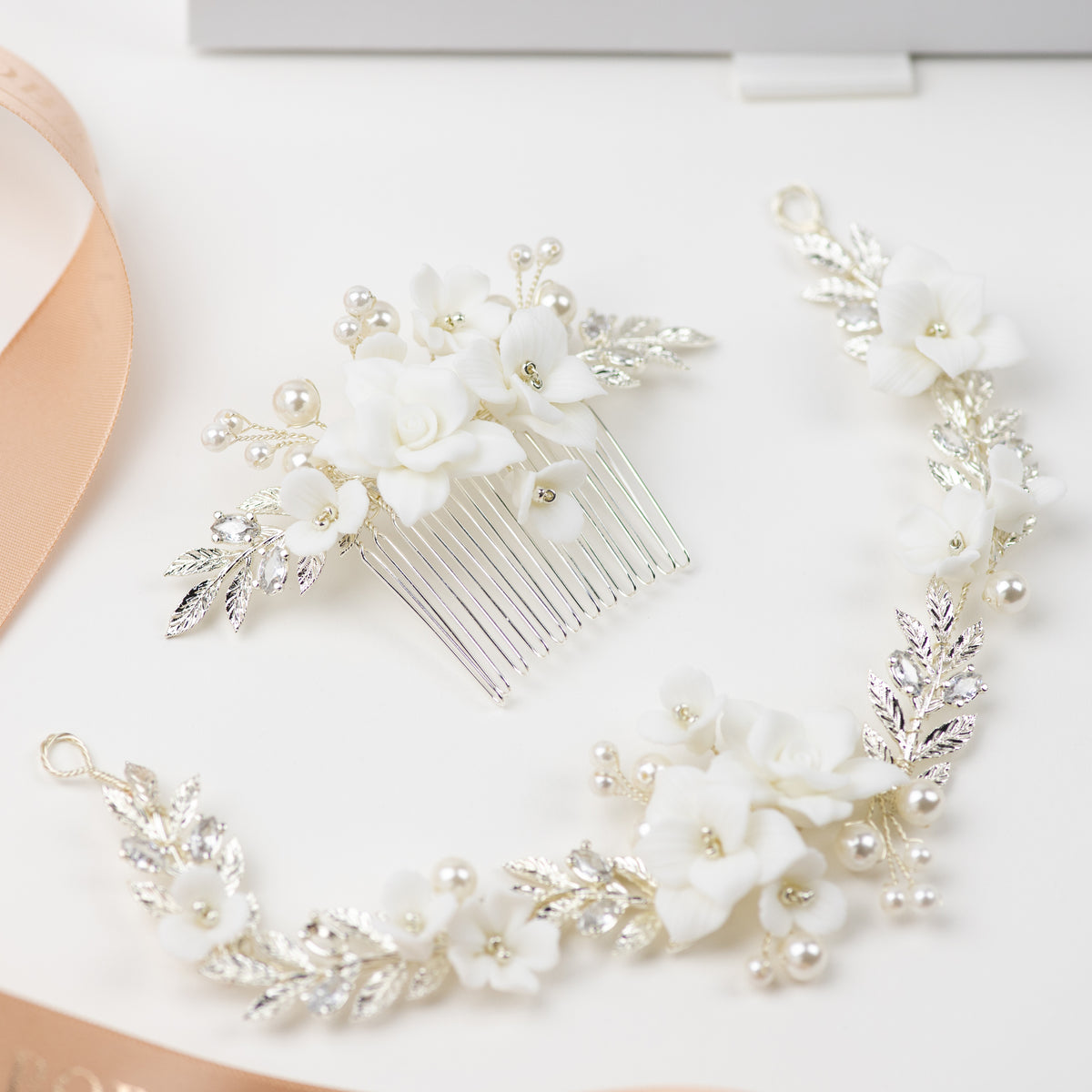 Ginnie - Silver Bridal Hair Vine – The Bobby Pin