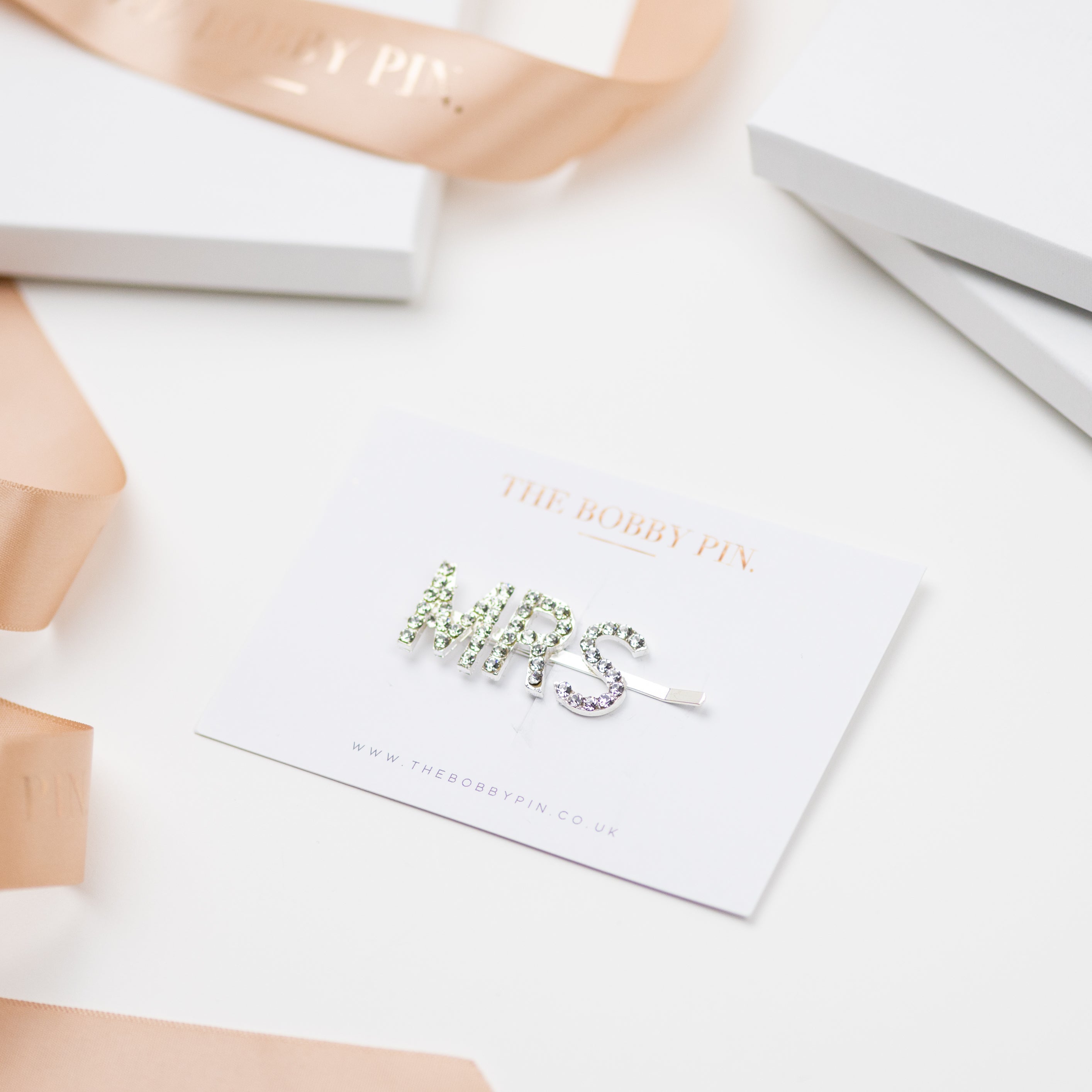 Bride & Mrs Hair Pin - Crystal Bridal Hair Clip – The Bobby Pin